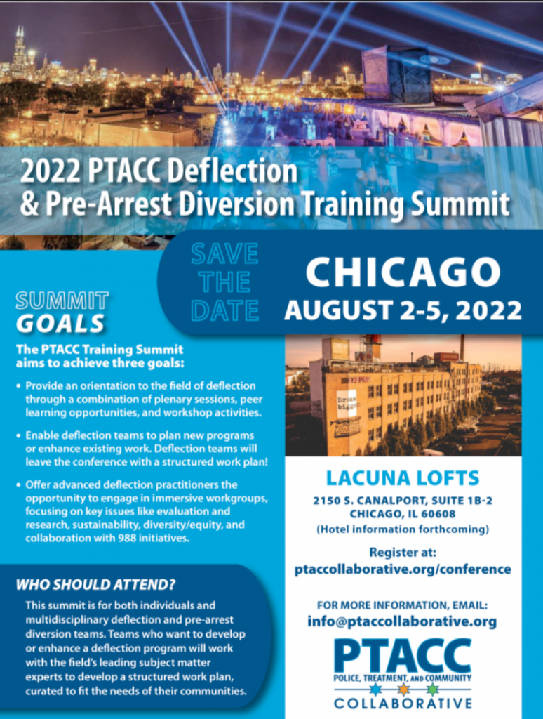 2022 PTACC Deflection and Pre-Arrest Diversion Training Summit August 2 ...